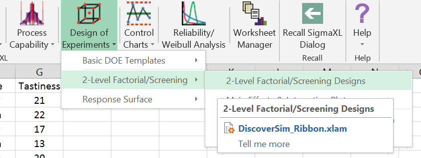 Full Factorial DOE with SigmaXL - Lean Sigma Corporation