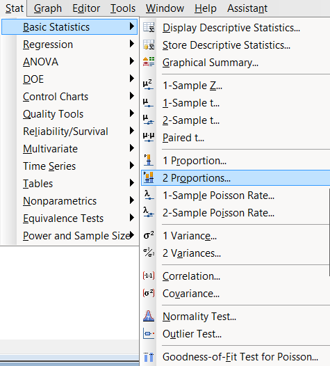 Two Sample Proportion Test with Minitab - Lean Sigma Corporation