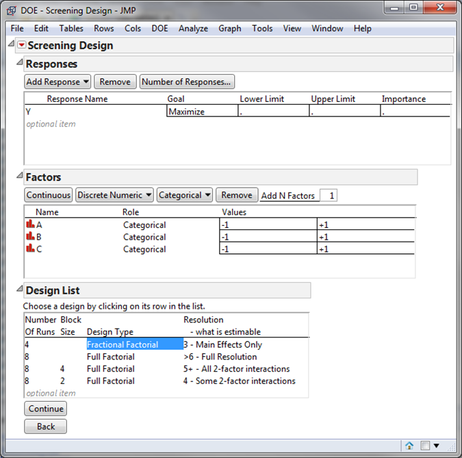 Fractional Factorial Designs With Jmp Lean Sigma Corporation
