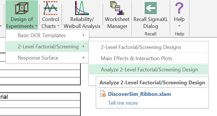 Fractional Factorial Designs With Sigmaxl Lean Sigma Corporation