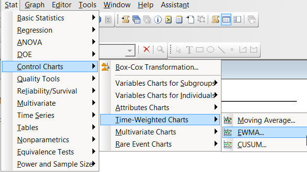 EWMA Chart with Minitab - Lean Sigma Corporation